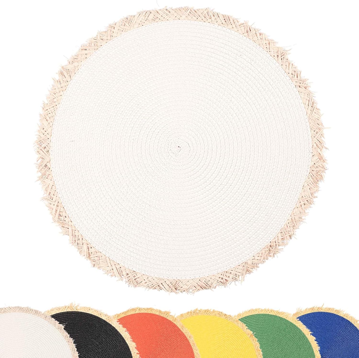 Amazon.com: FunWheat Round Placemats Set of 4 Woven Washable Place Mats ...