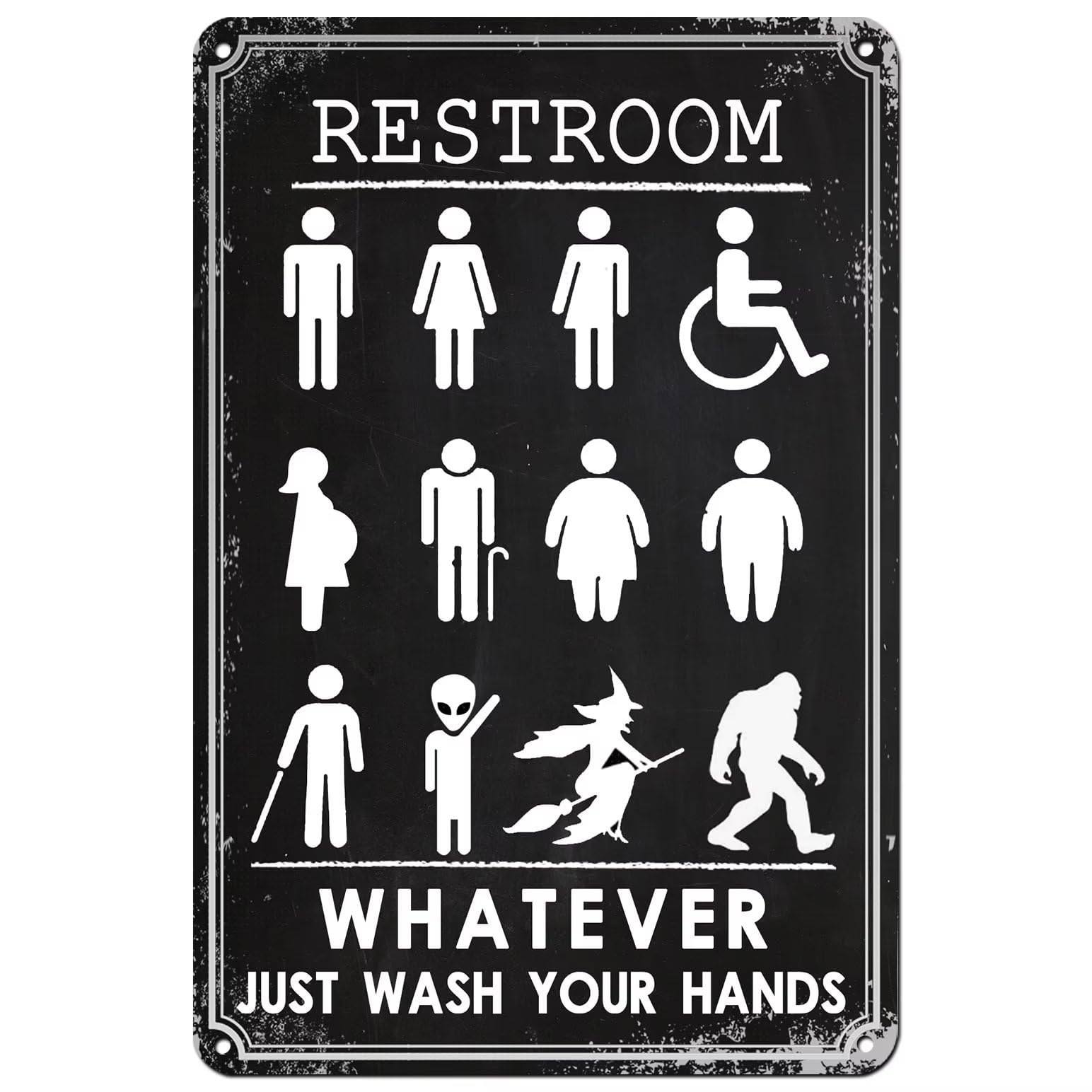 Unusual Restroom Signs Unisex Wood Cutout Restroom Sign Unique