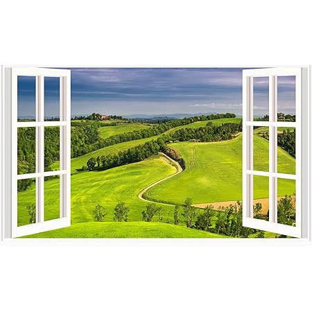 Amazon.com: Home Find Fake Window Wall Decal View a Corner of Garden ...