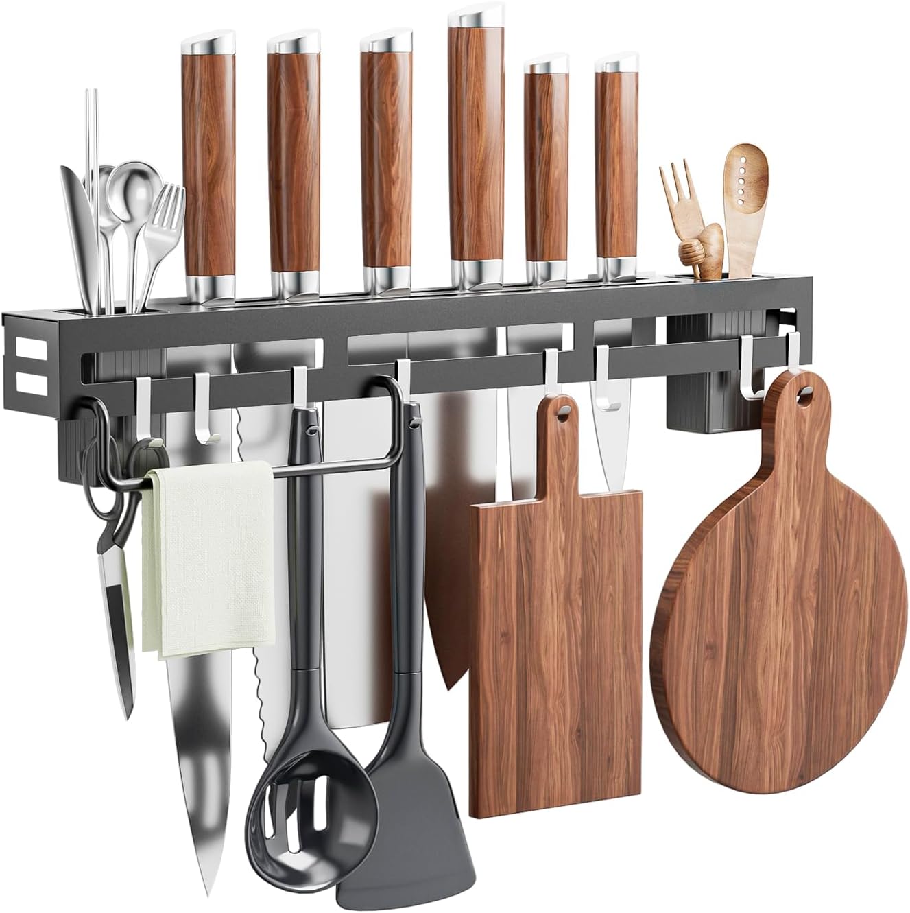 Amazon.com: Tessitop Wall Mount Utensil Rack, 15.7inch Stainless Steel ...