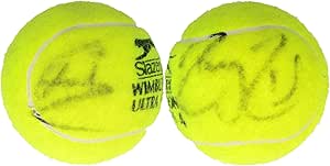 Amazon.com: Roger Federer, Rafael Nadal Dual Signed Slazenger Wimbledon ...
