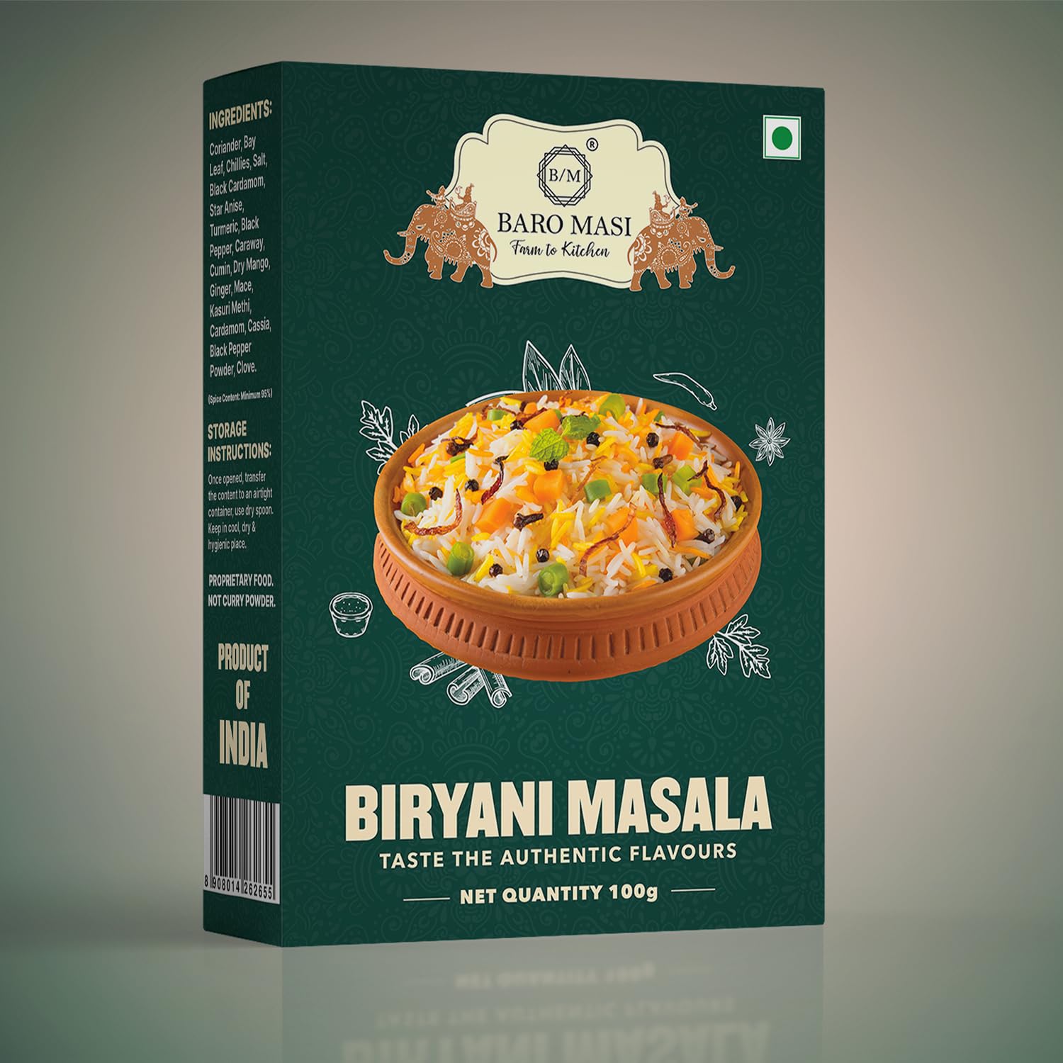 Baromasi Biryani Masala Powder - 100g : Amazon.in: Grocery & Gourmet Foods