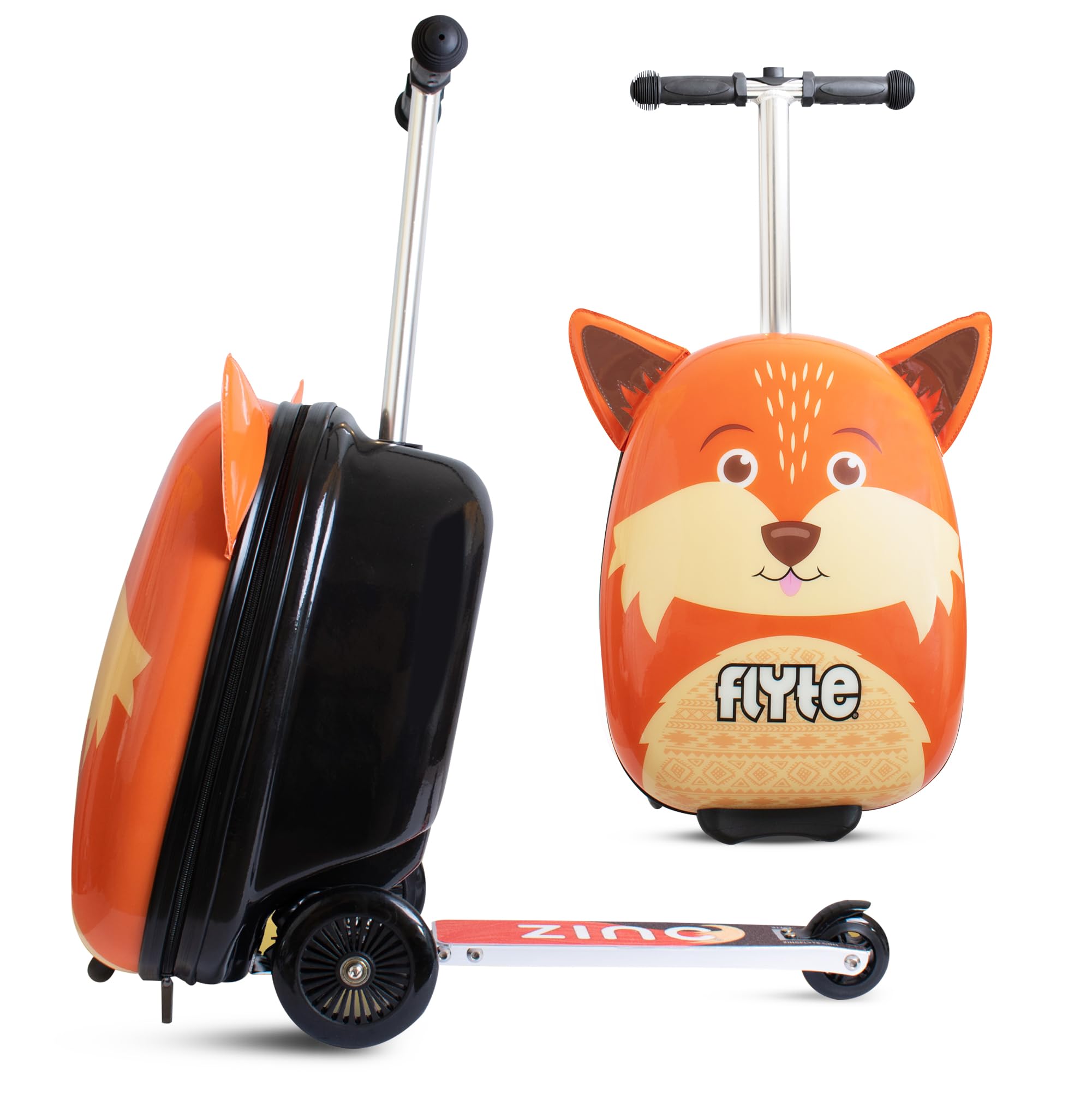 Amazon.com | Flyte Frazer the Fox Scooter Suitcase - 2-in-1, 18 inch ...