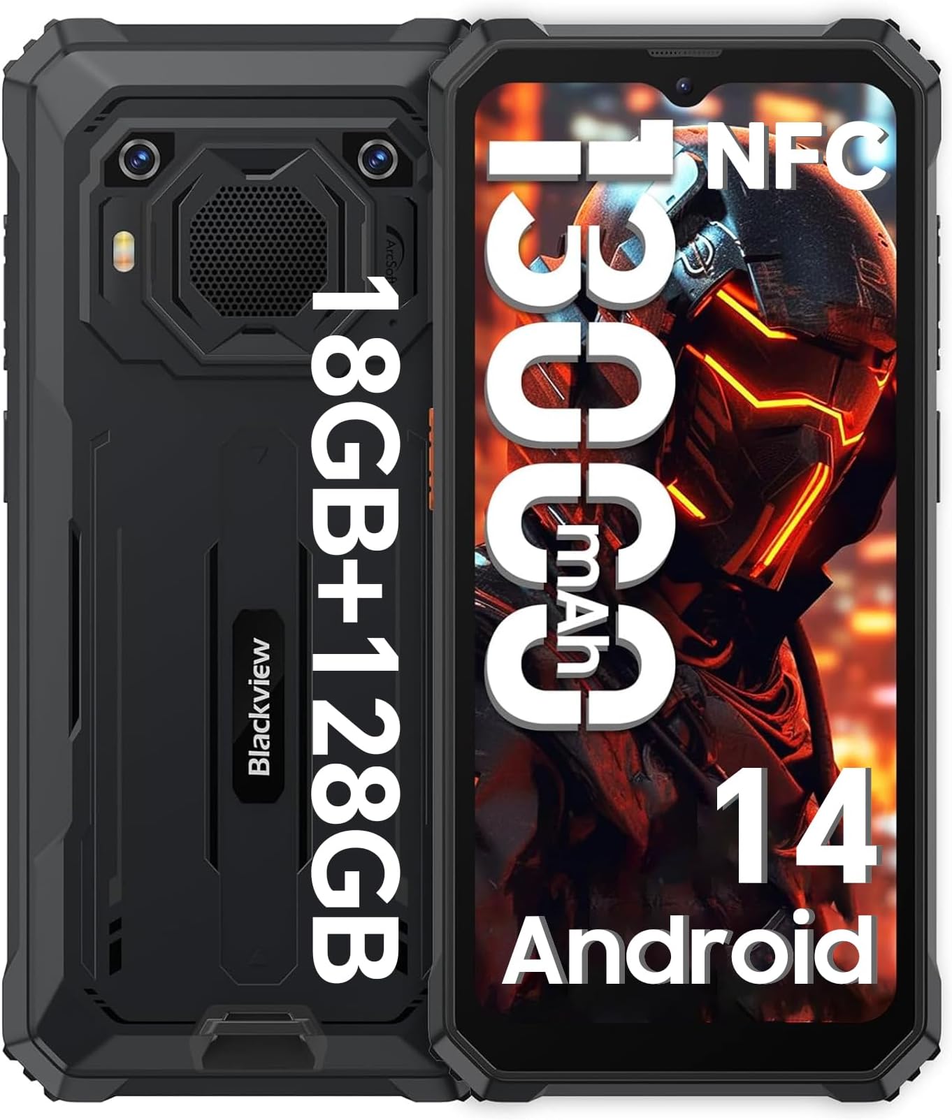 Blackview Rugged Smartphone BV6200Pro Android 14, 13,000mAh 18W Fast ...