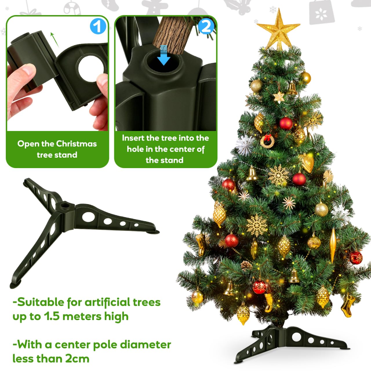 Artificial Christmas Tree Pole Replacement Parts
