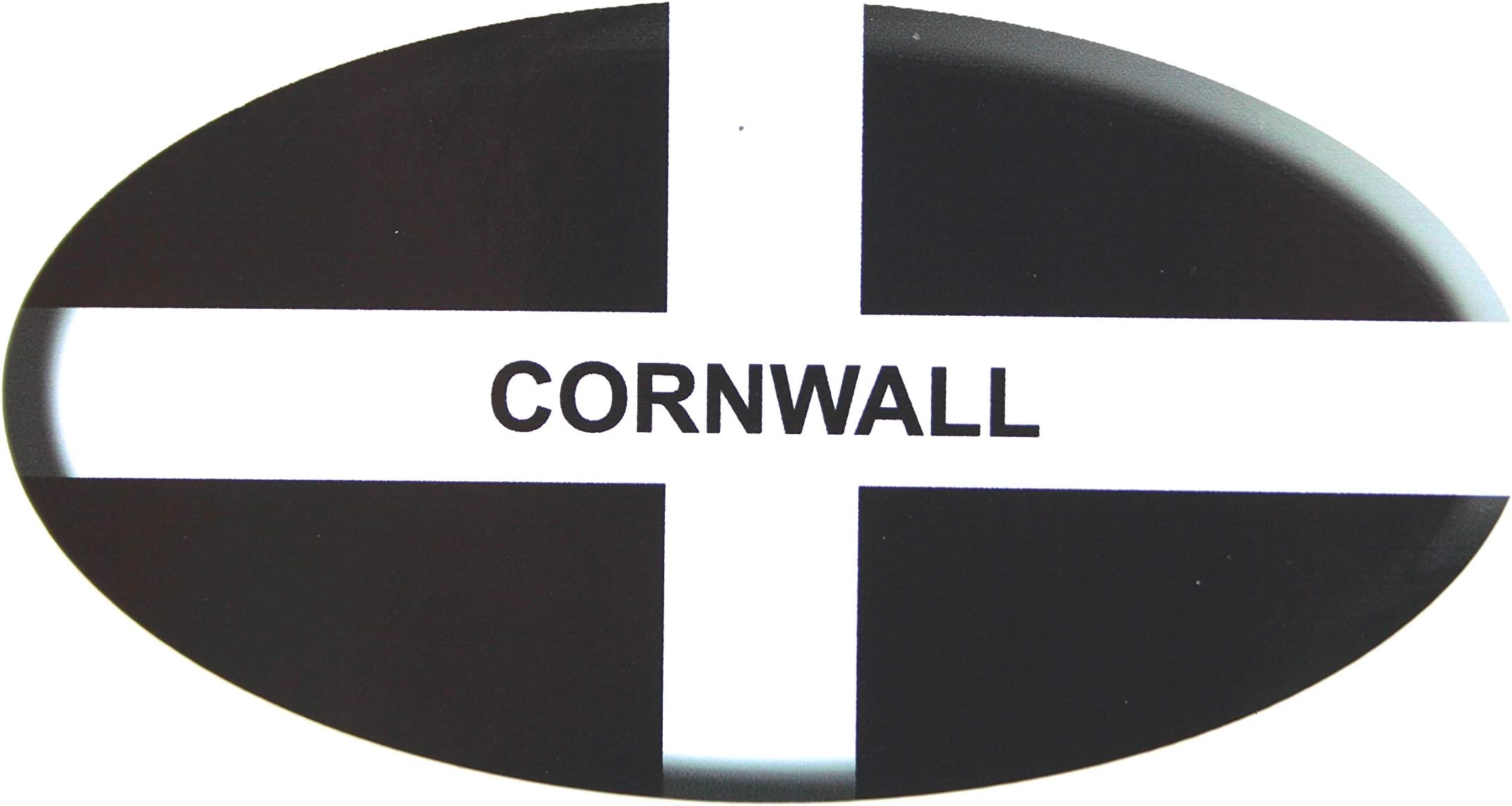 Oval Shaped Cornish Cornwall Kernow County Flag Vinyl Car Bumper ...