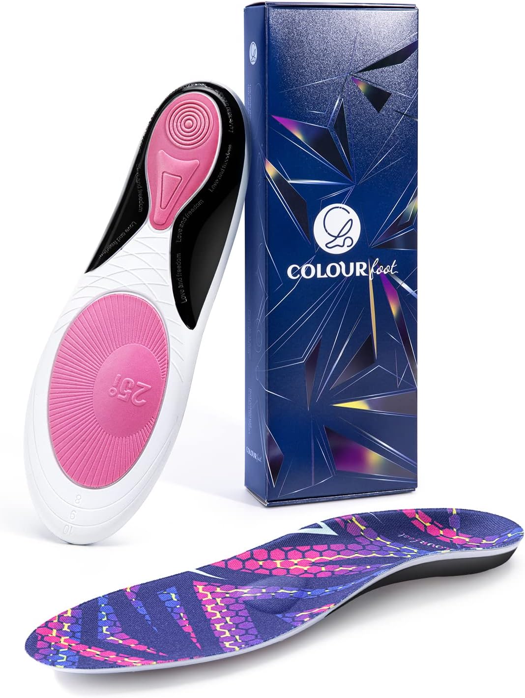 Amazon.com: COLOURfoot Athletic Insoles Orthotic Shoe Inserts with ...