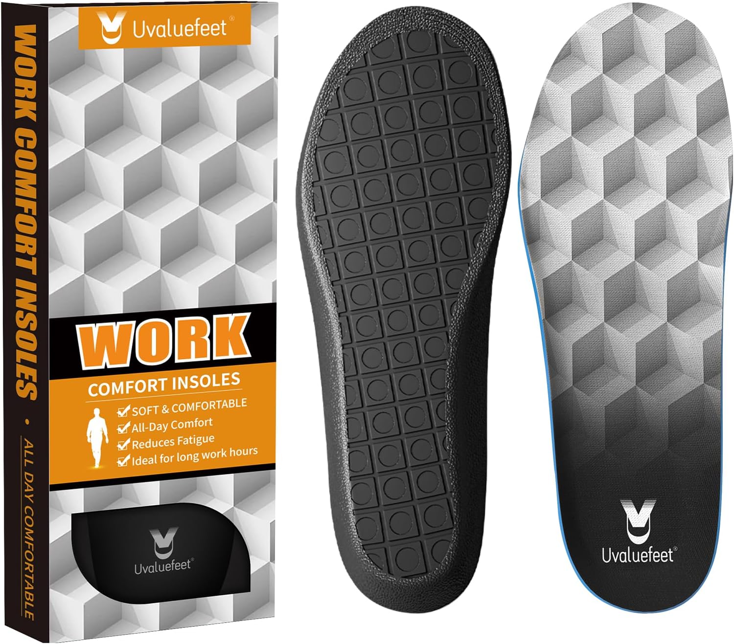 Amazon.com: Uvaluefeet Work Boot Insoles for Men Standing All Day ...