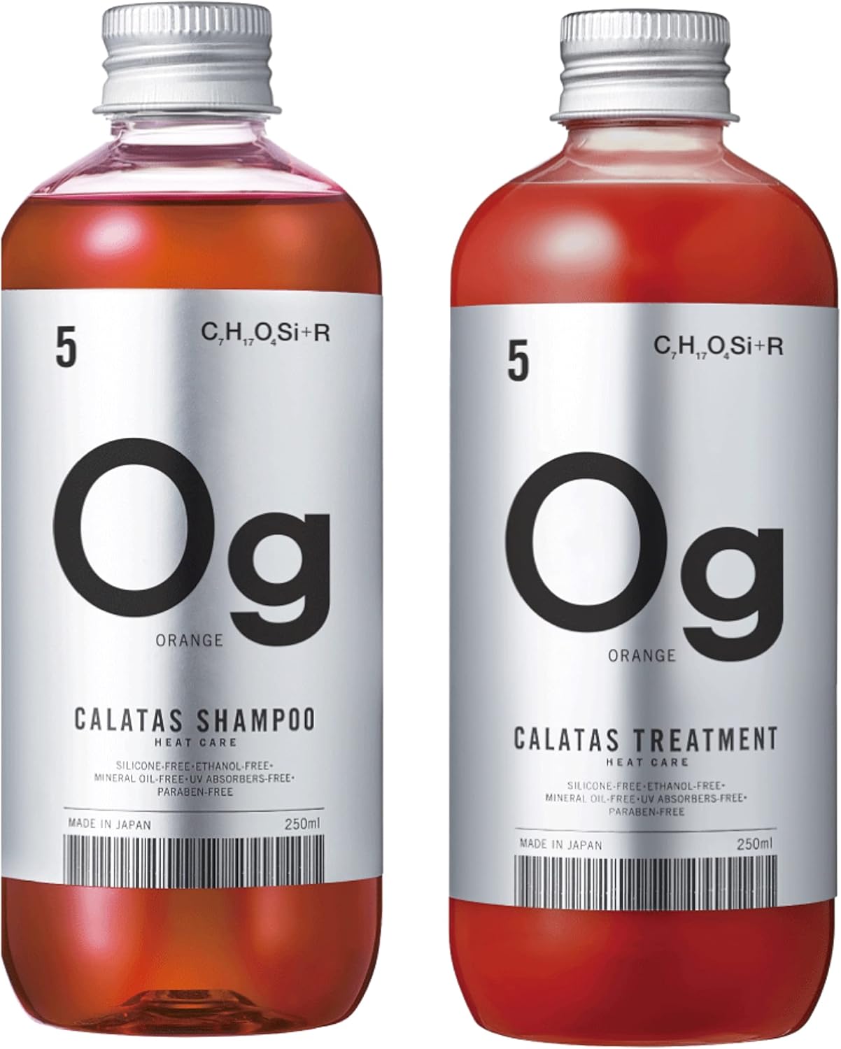 Amazon | 【カラタス】ヒートケアカラーシャンプー&トリートメント セット Og(オレンジ) 250ml | CALATAS | ヘアトリートメント 通販