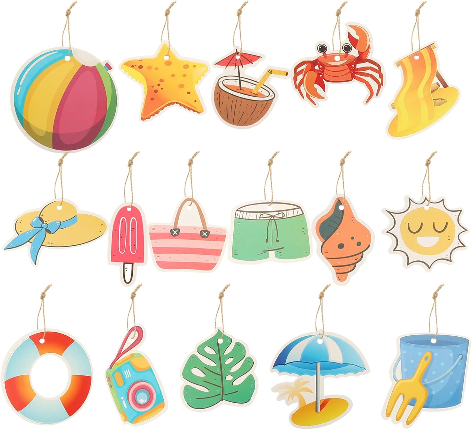 Amazon.com: 16pcs Beach Ornaments Beach Decorations for Home Beach ...