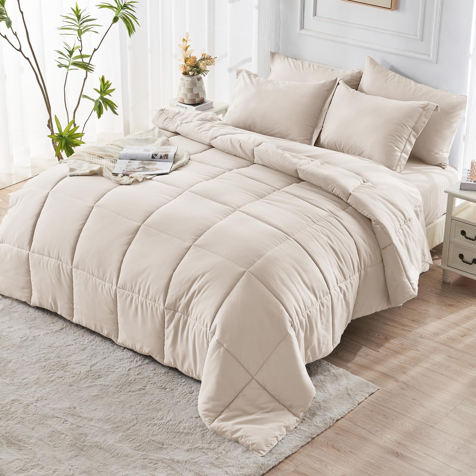 Amazon.com: JOLLYVOGUE California King Comforter Set, Ultra-Soft Cal ...