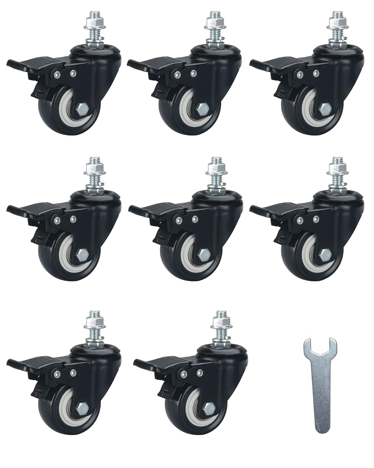 Caster Wheels, 2” Casters, Casters Set of 8 Heavy Duty - WHARSTM ...