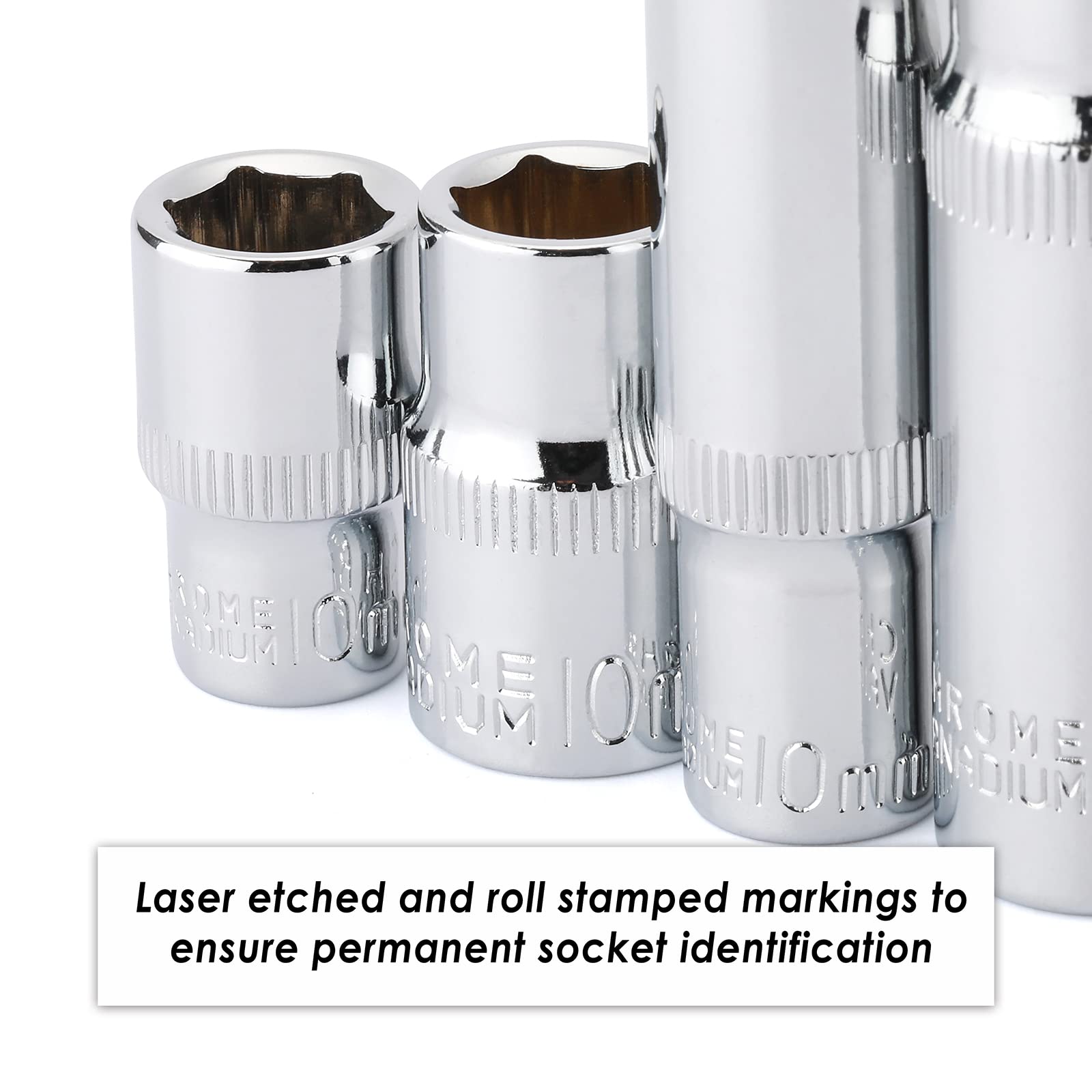 Snapklik.com : 4 Pieces Impact Socket Set-10mm, 1/4" & 3/8" Drive, Deep ...