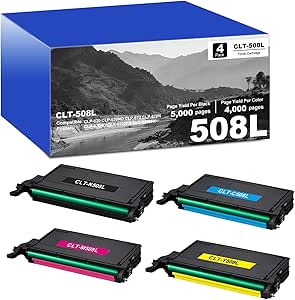 Amazon.com: CLT508L CLT-508L Toner Cartridge Compatible for Samsung CLT 508L CLT-K508L CLT-C508L ...
