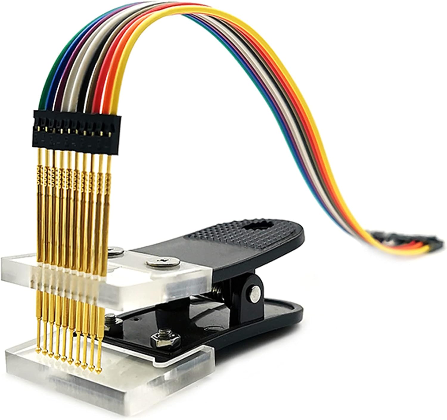 Amazon.com: 2.0mm Pin Pitch PCB Clamp Fixture Gold-plated Pogo Pins 3P ...