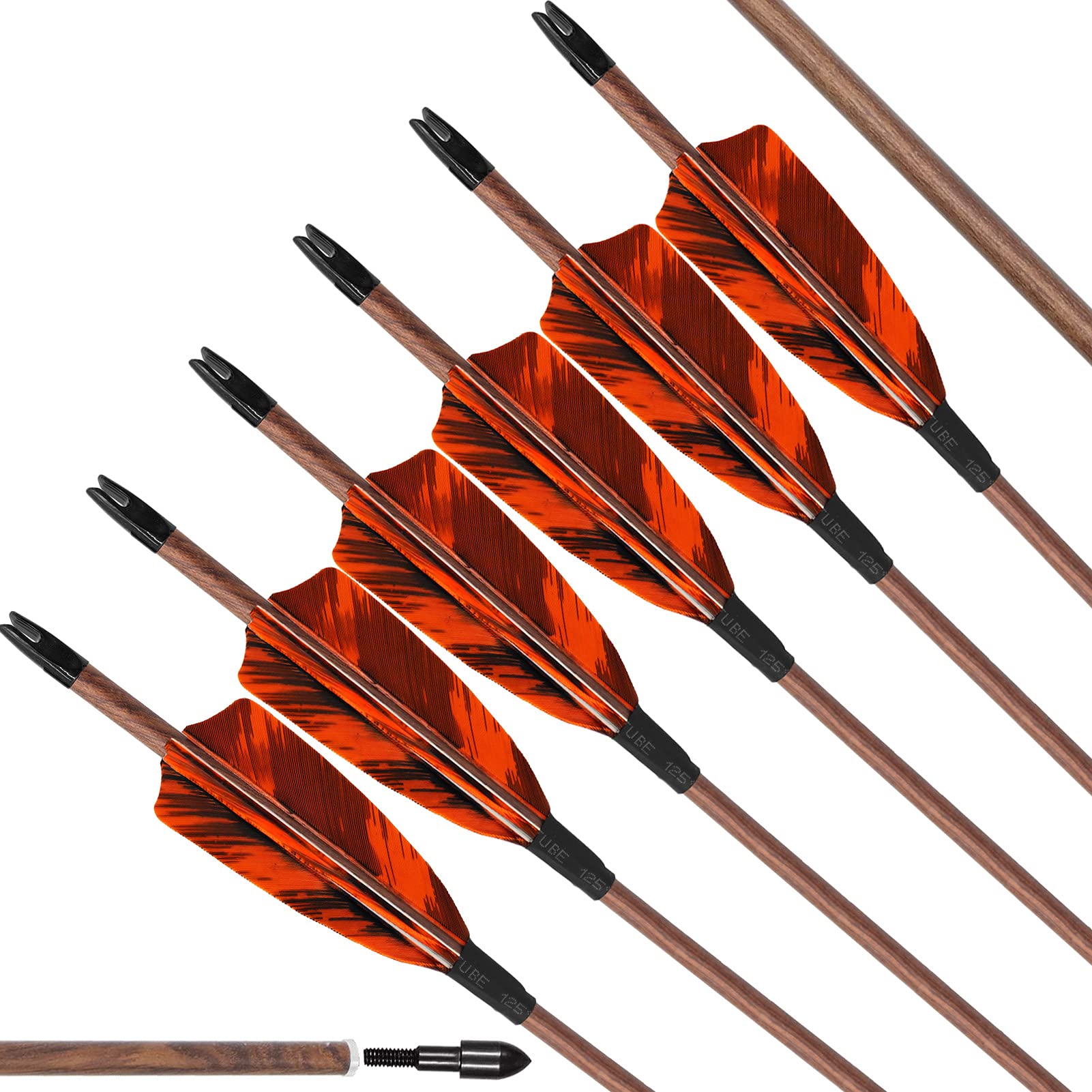 Carbon Arrows 18-Pack Carbon Archery Arrows - 30 Inch Spine 500 For ...