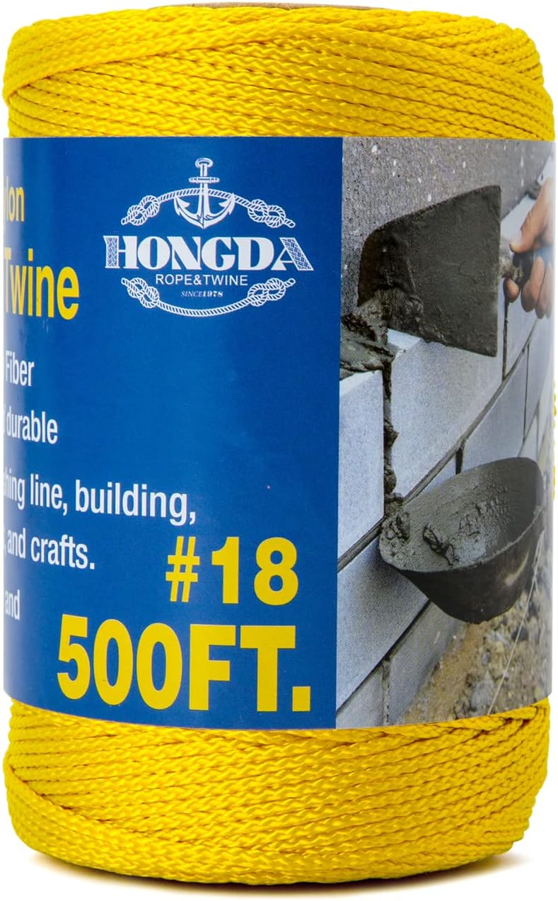 Amazon.com: HONGDA Nylon Twine, 250 Feet #18 Braided Nylon Mason line ...