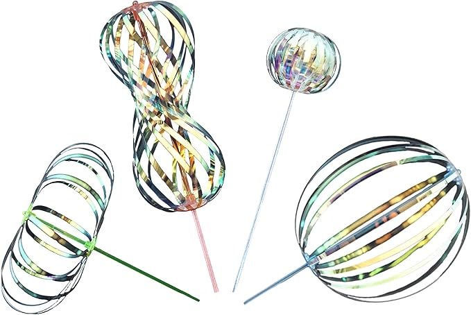 Amazon.com: SENSORY4U Rainbow Twirler Stick - 4 Pack - Magic Party ...