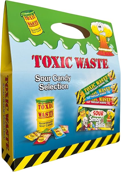 Toxic Waste Carry Handle Gift Pack 150g - Super Sour American Candy ...