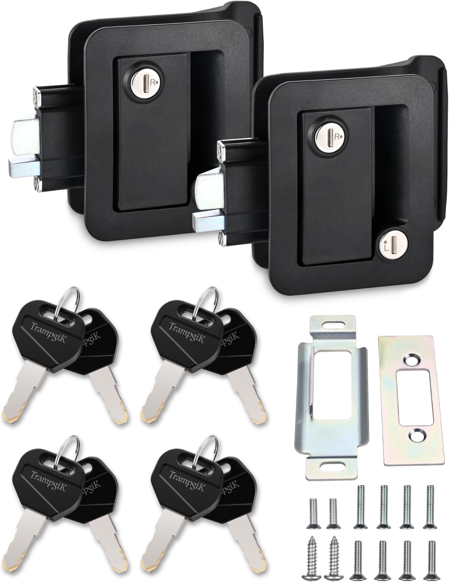 Amazon.com: Leisure Locks RV Travel Trailer Entry Door Lock Polar Black ...