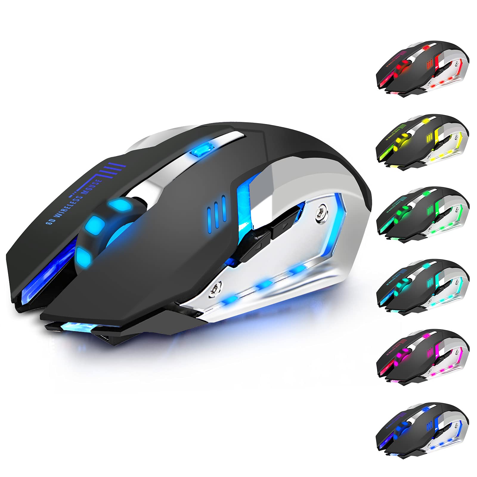 Buy EEEKit Wireless Optical Gaming Mouse w/USB Receiver, 7 Color ...