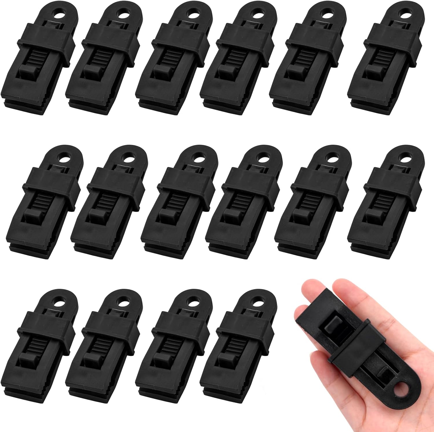 Tarp Clip Clamp, 16 Pcs Heavy Duty Tent Tarpaulin Clips, Multipurpose ...
