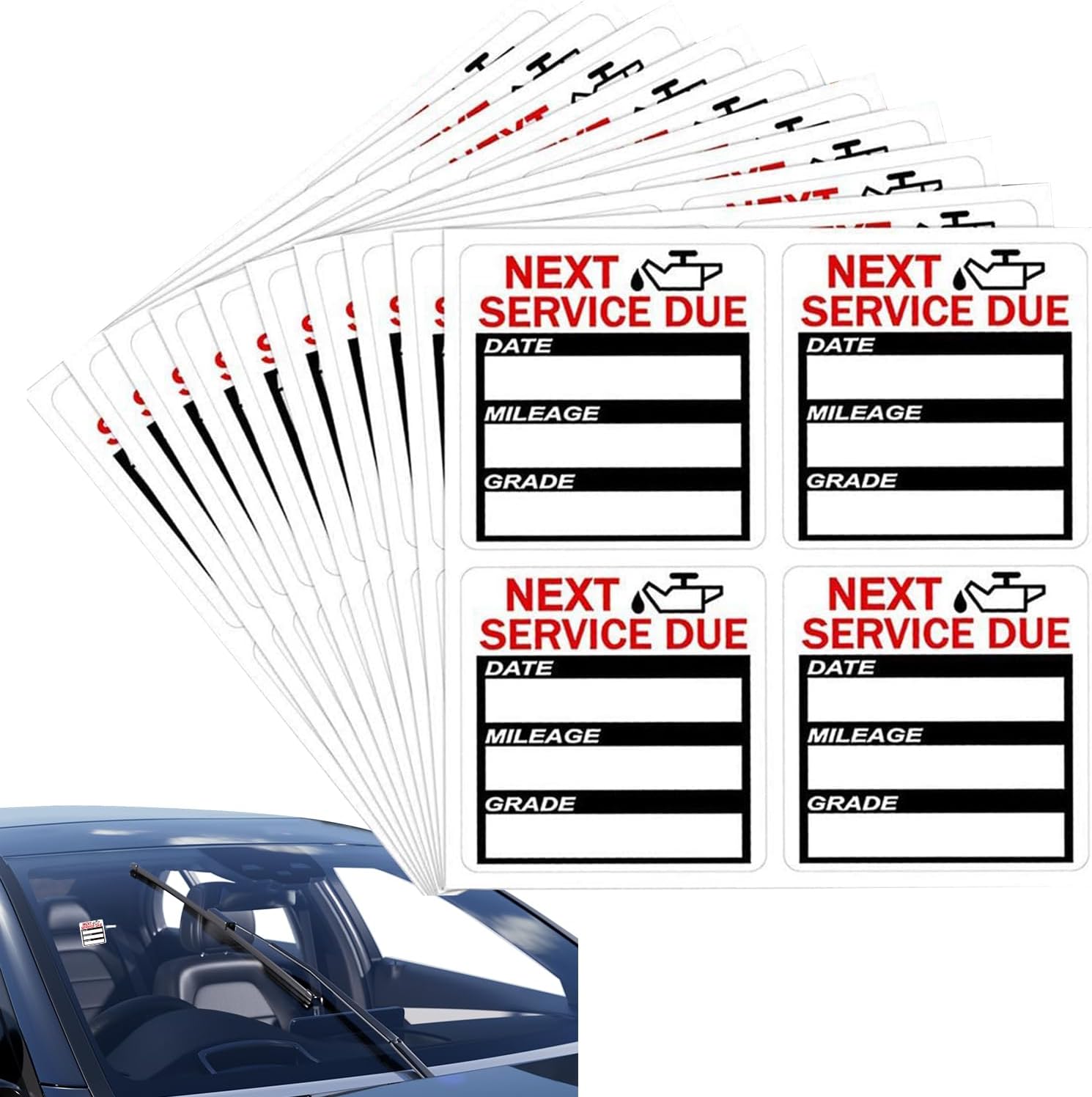 Oil Change Stickers | 2x2 Inch Service Reminder Stickers,Next Service ...