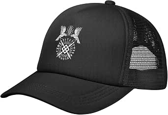 Amazon.com: Twin Ravens of Odin Norse Pagan Symbol Solid Color Mesh ...