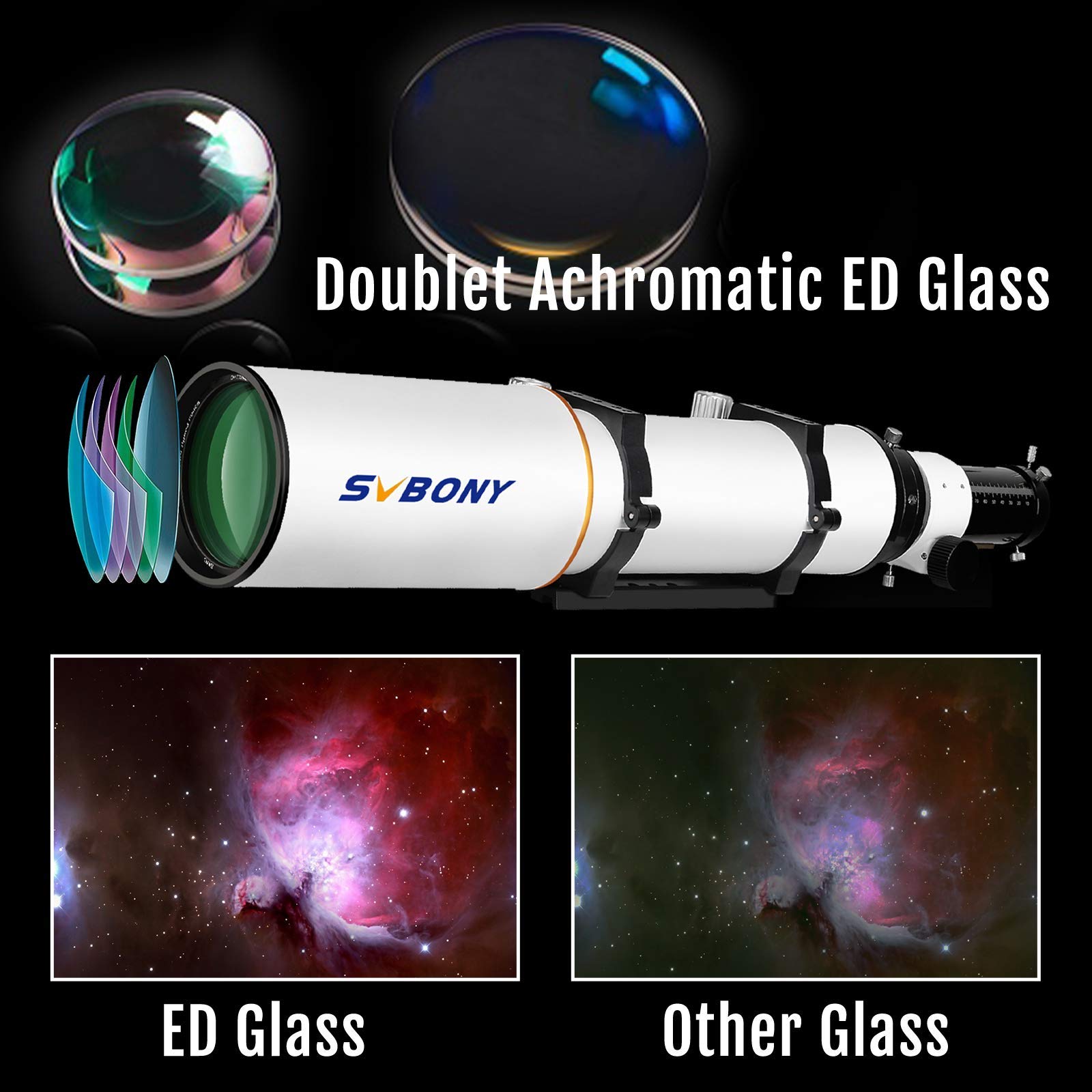 SVBONY SV503 Telescope, 102ED F7 Extra Low Dispersion Achromatic ...