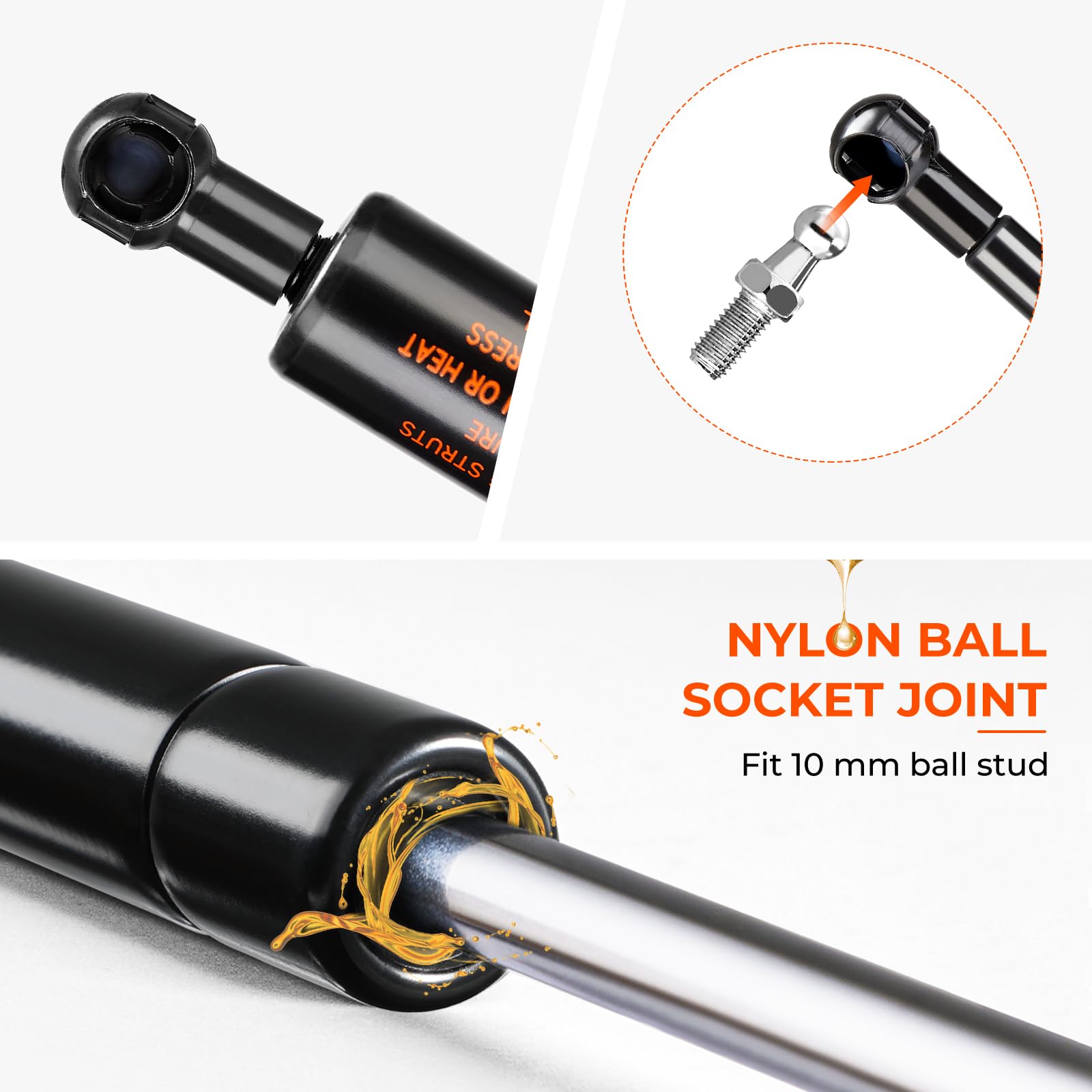 Snapklik.com : 713119 26 Inch 80 Lbs Gas Struts, 27 Gas Spring Prop For ...