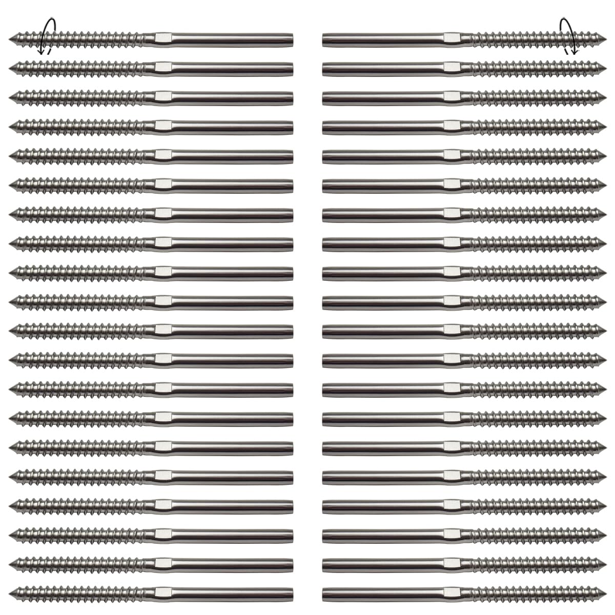 Lulultn 1/8 T316 Stainless Steel Cable Railing Hardware, System Kit ...