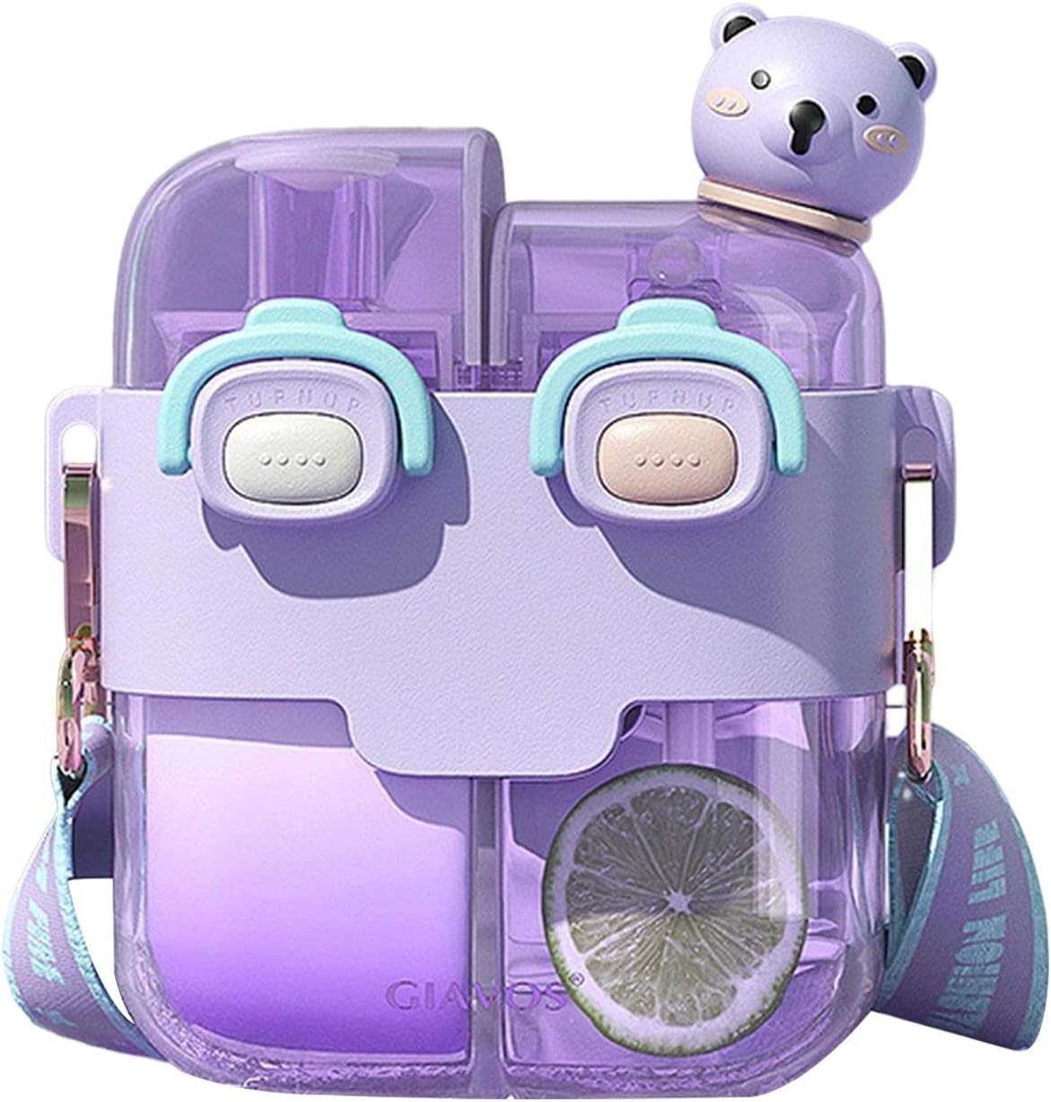 Amazon.com: smai Kawaii Water Bottles - Split Cups with Straws, Sealing ...