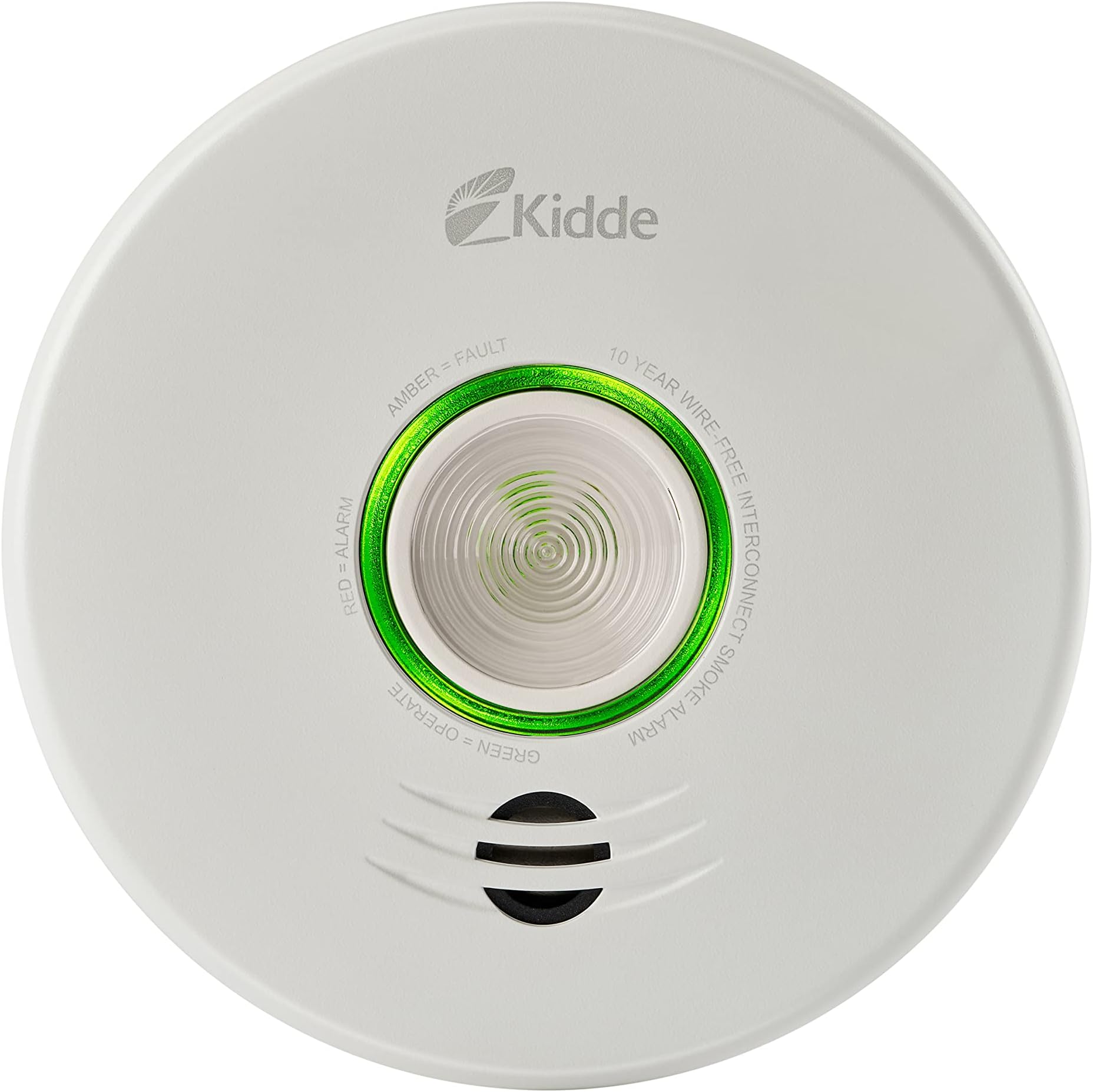 Kidde Smoke Detector, 10-Year Battery, Photoelectric Sensor Wire-Free ...