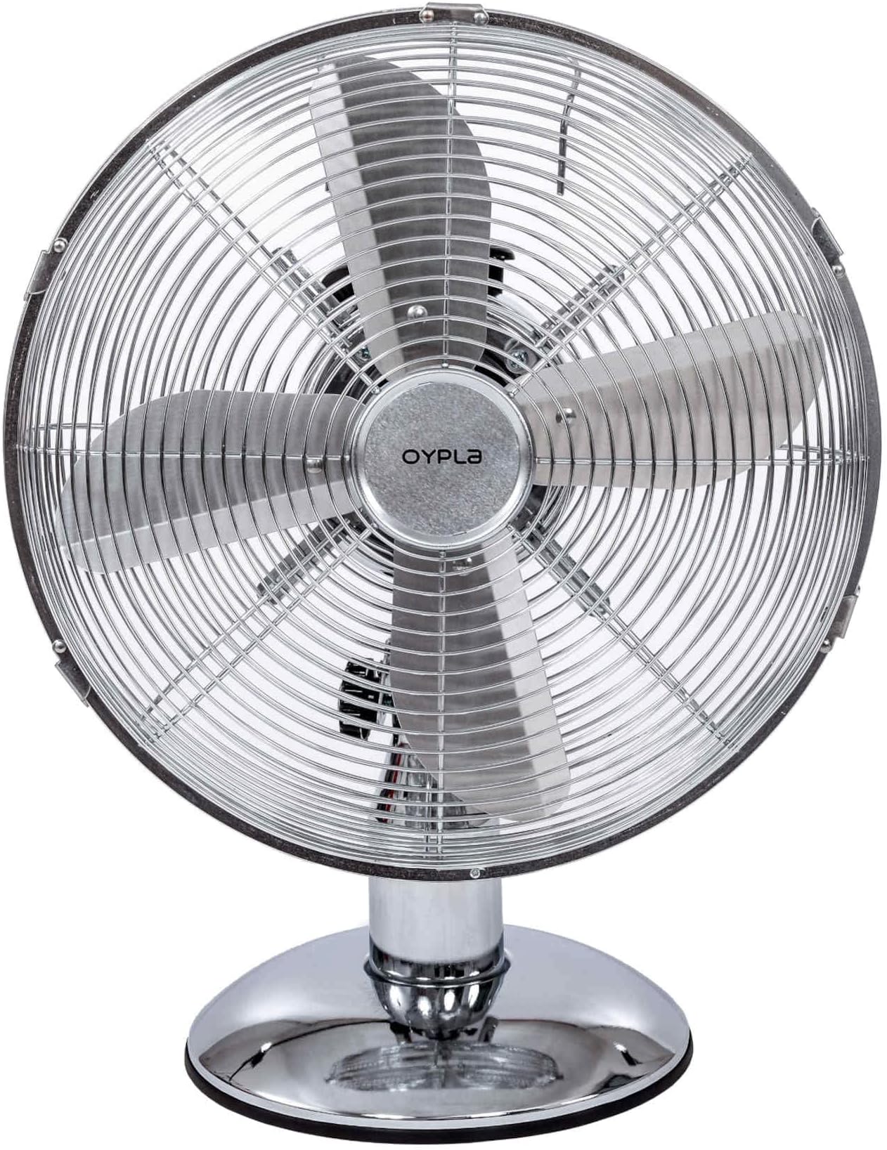 Oypla Electrical 12" Inch Chrome Metal 3 Speed Desk Fan Oscillating ...