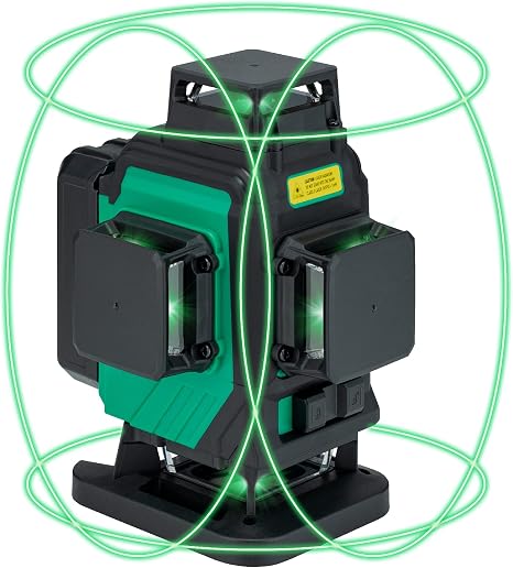 Goblin Tools, Laser Level, 4 x 360° Green Laser Level, Green Beam 3D ...
