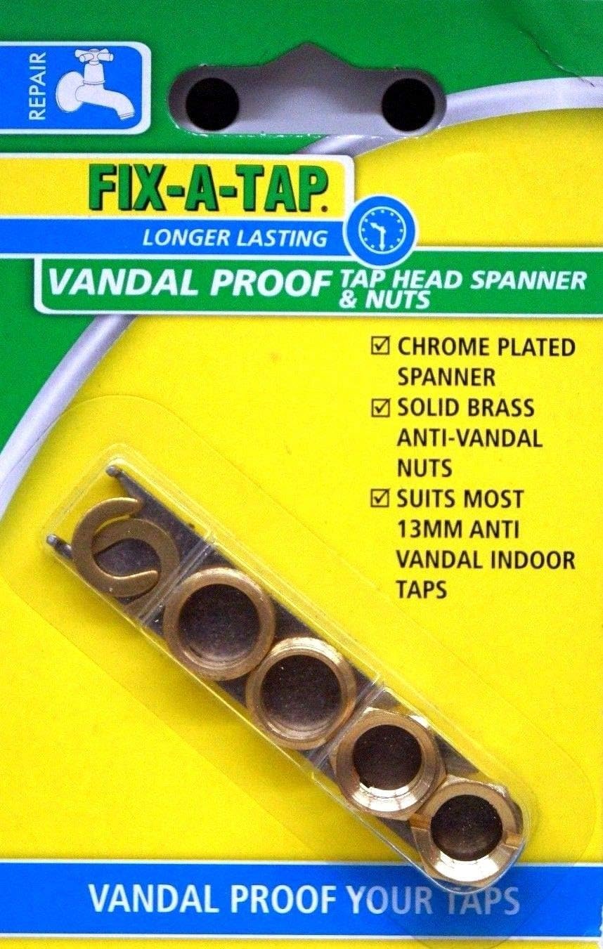 FIX-A-TAP Vandal Proof TAP Head Spanner & Nuts Suits 1/2" 13Mm TAPS ...