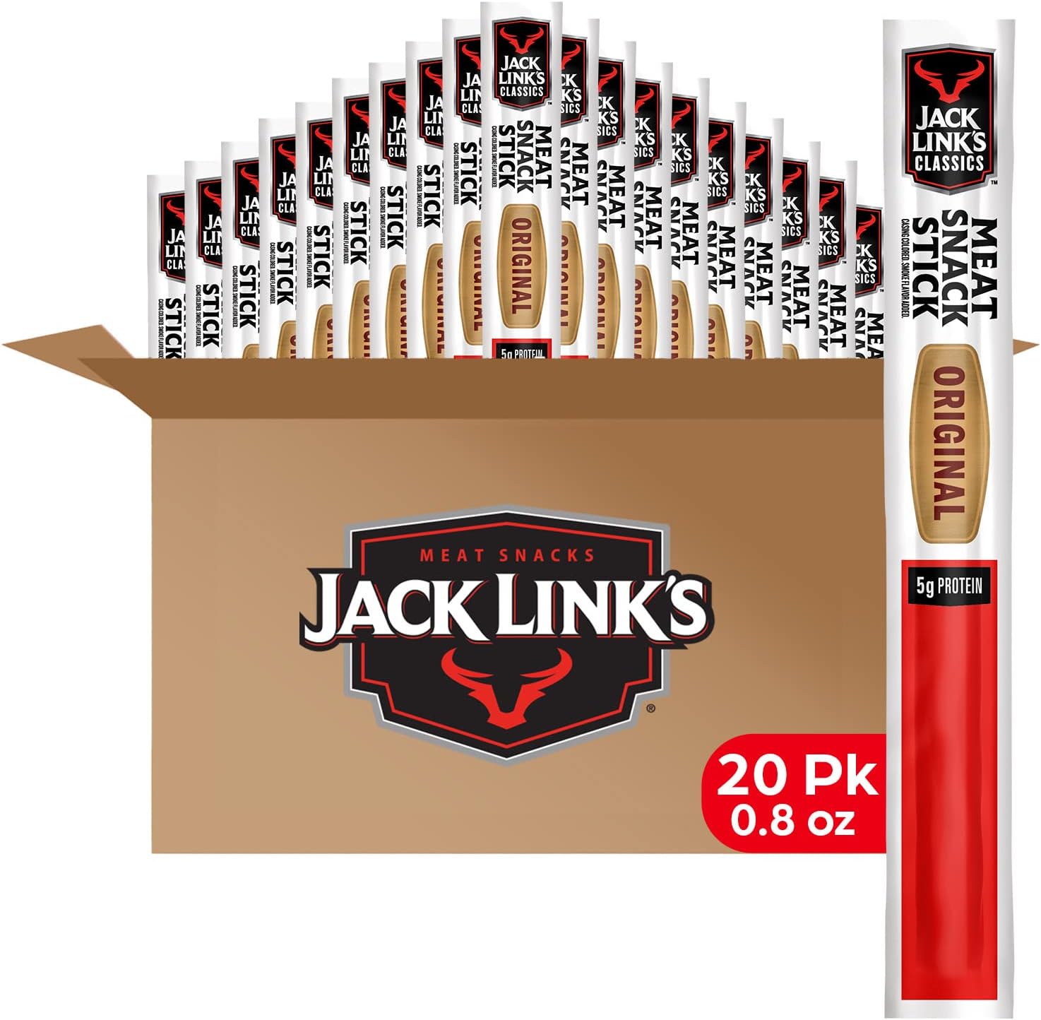 Amazon.com: Jack Link's Meat Sticks, Original – Protein Snack, Meat ...