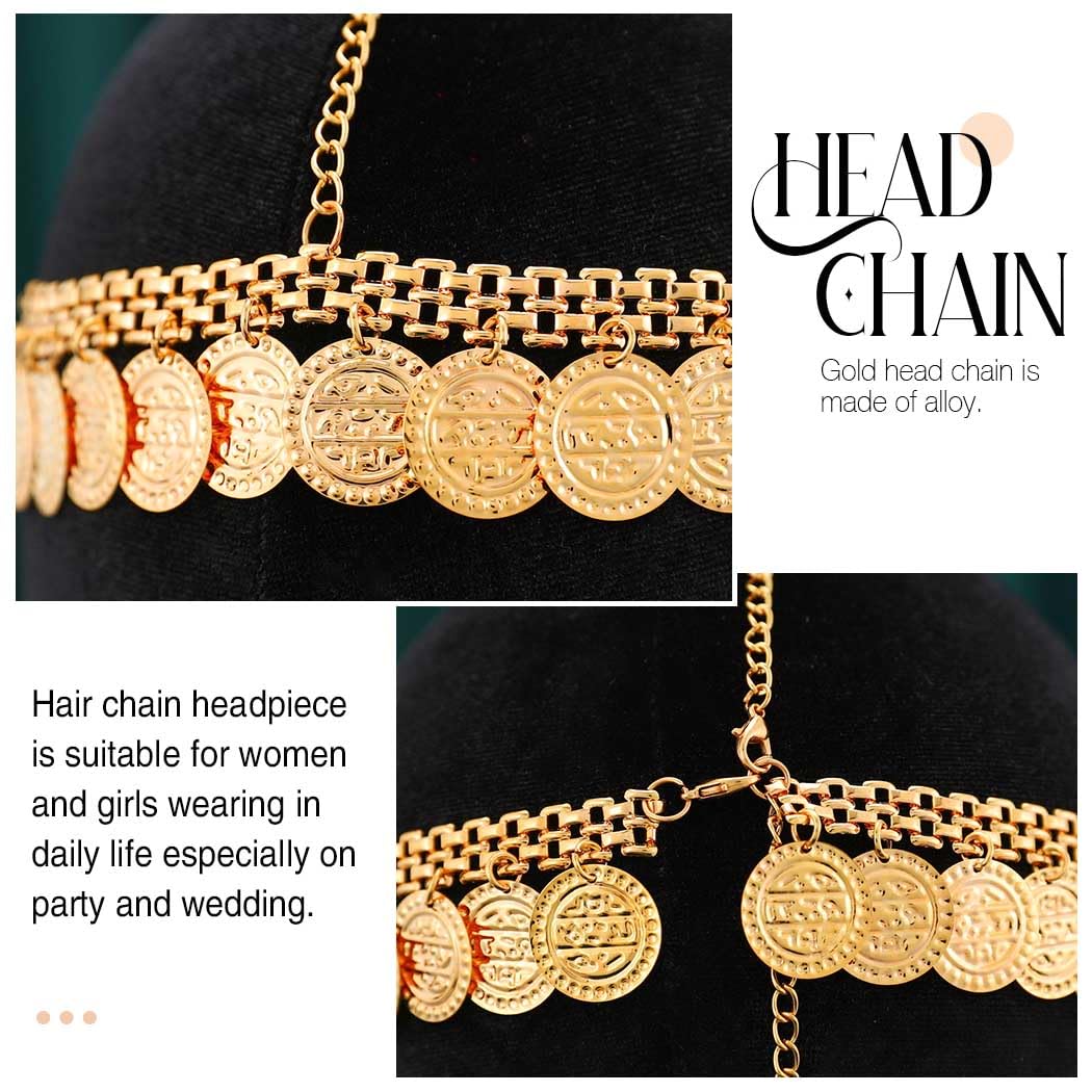 Snapklik.com : Coins Head Chain Gold Sequin Headpiece Hair Chains ...