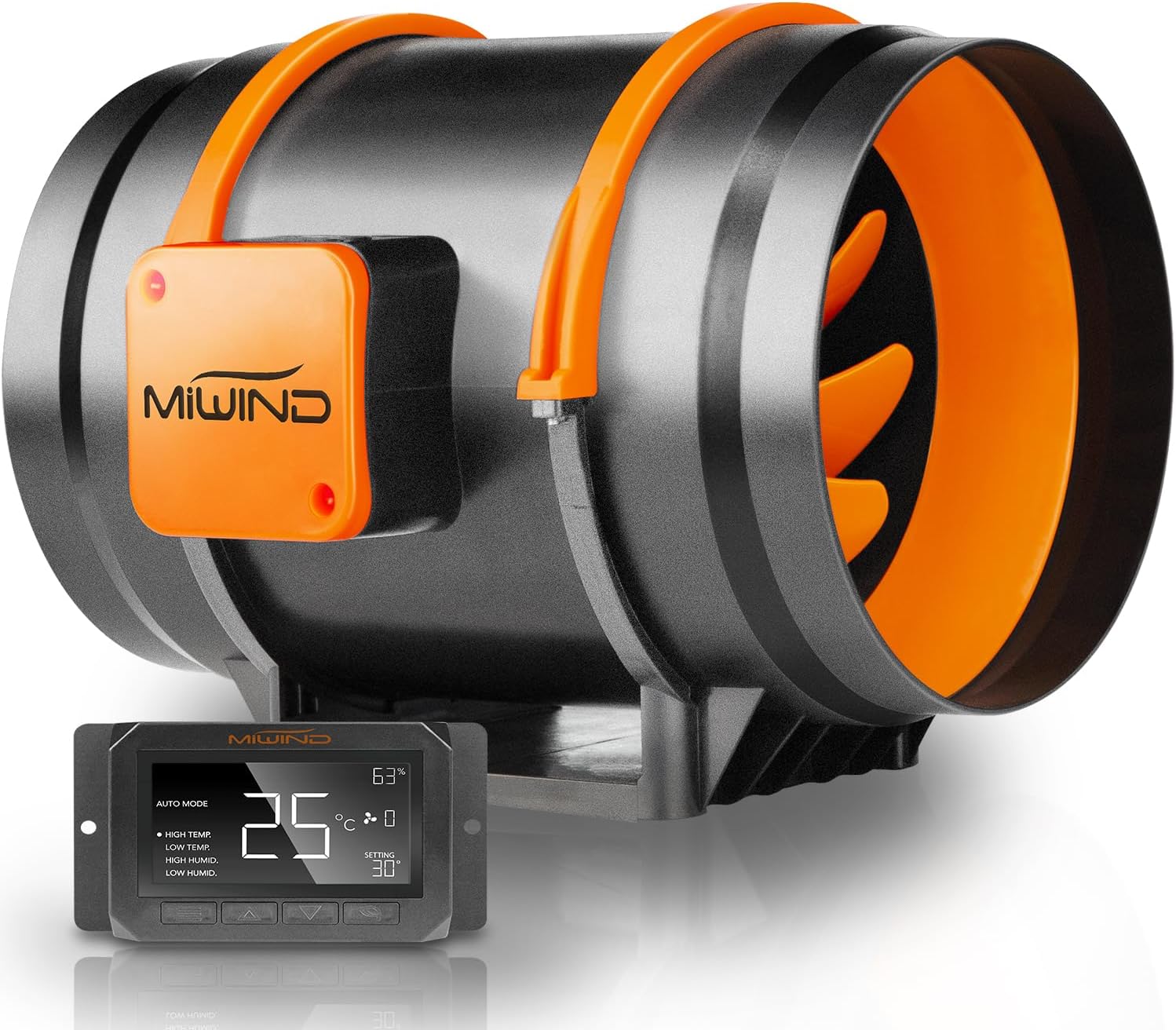 Amazon.com: 8" Inline Pipe Fan, 807 CFM with Temperature Humidity ...