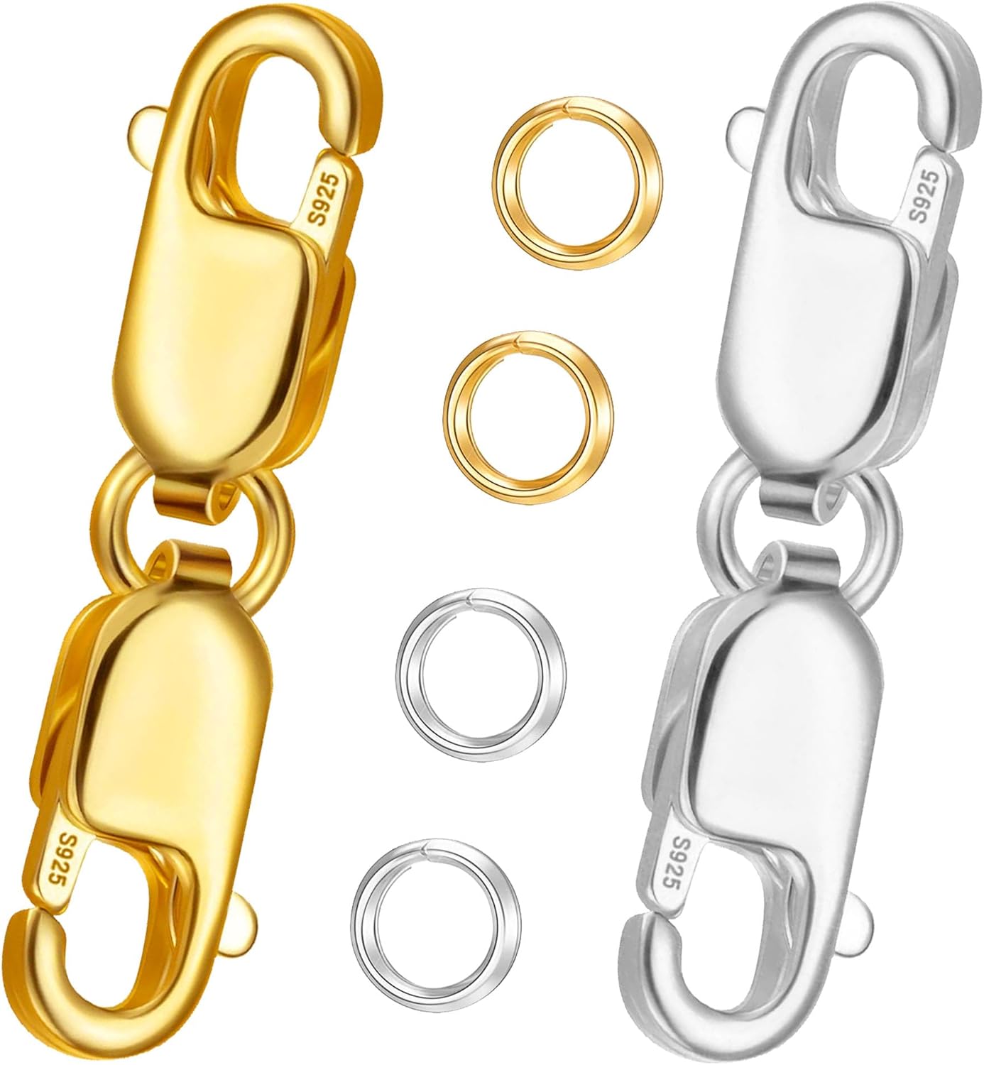 Amazon.com: Bracelet Extender Double Lobster Clasp 925 Sterling Silver ...