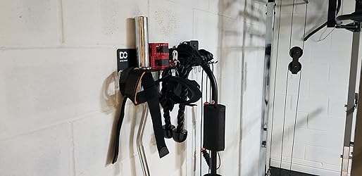 Double Circle Gym Rack Organizer with 12 Hooks, Multi-Purpose Workout ...