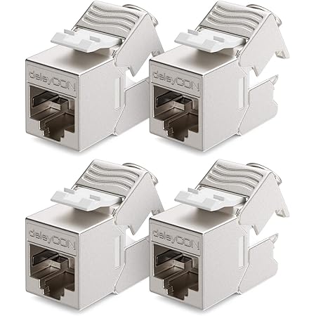 kwmobile 4X Module Keystone RJ45 Cat 6a - Modules de Brassage pour ...