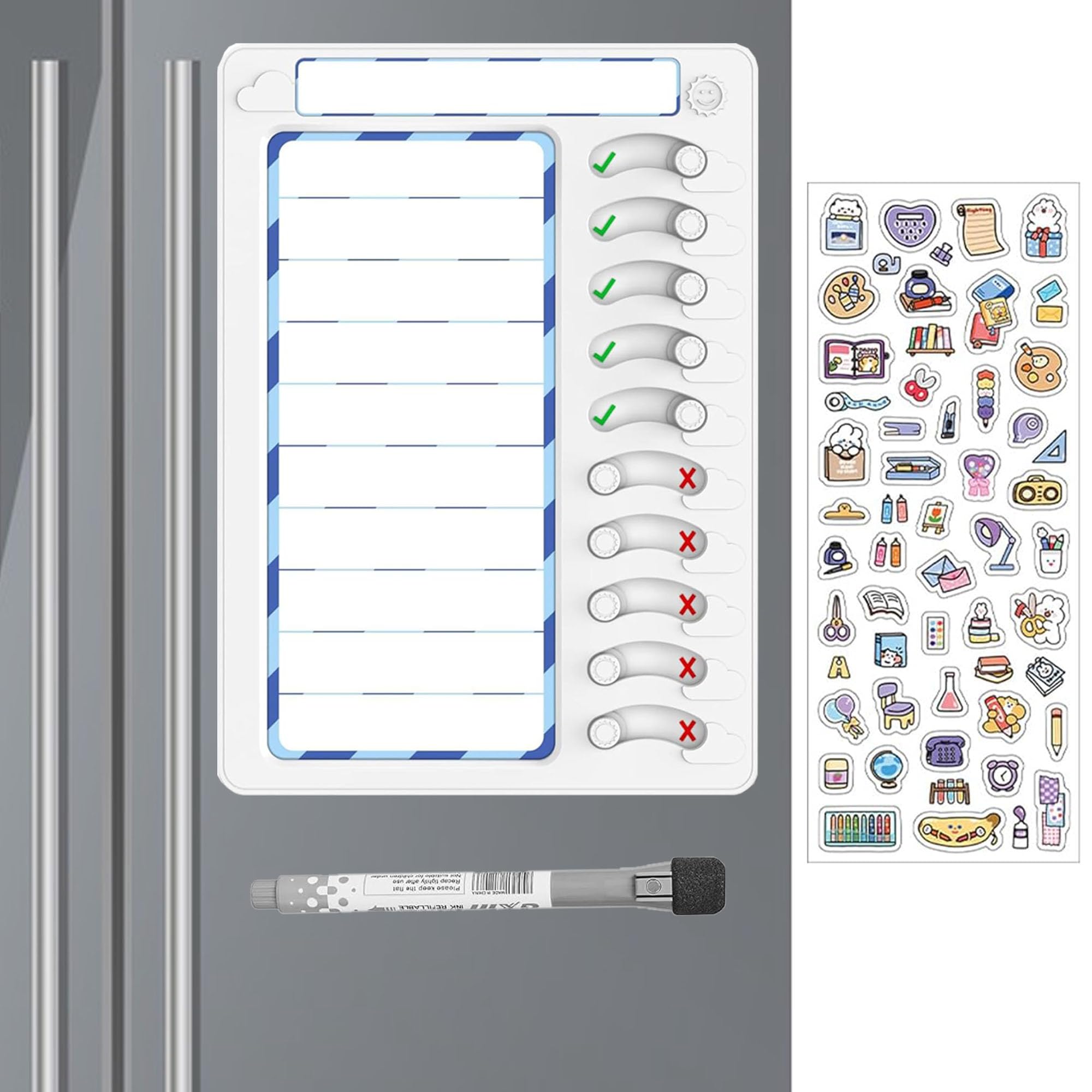 Snapklik.com : Whiteboard Chore Chart, Checklist Board, Reusable to-Do ...