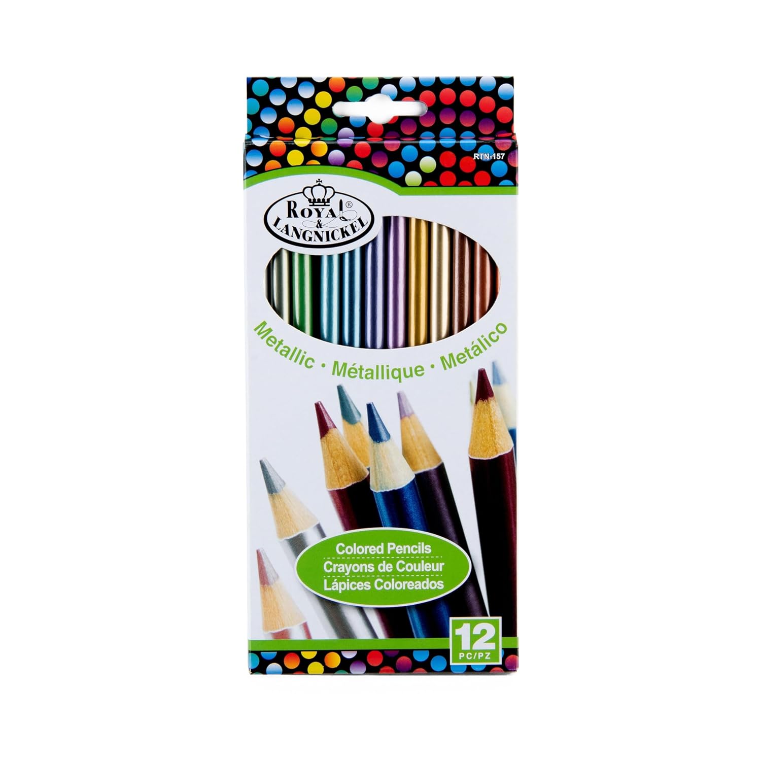 Amazon.com: Metallic Color Pencil Set of 12 Colors: 0090672358783 ...