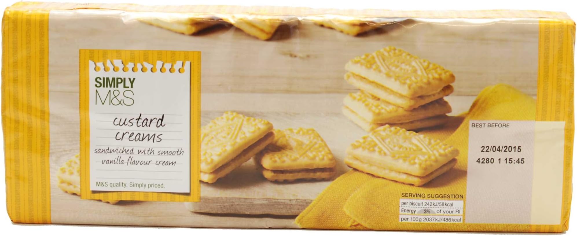 Amazon.com: Marks & Spencer - Simply M&S Custard Cream Biscuits 400g ...
