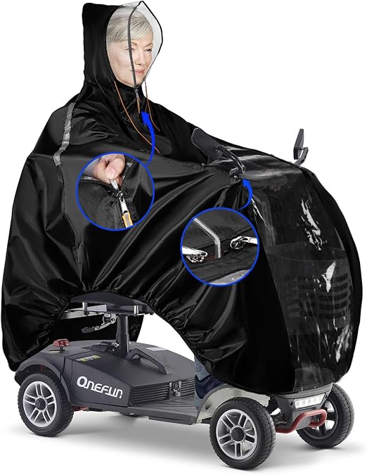 Amazon.com: ZHOUMADE Mobility Scooter Rain Cover, 420D Oxford & EVA ...