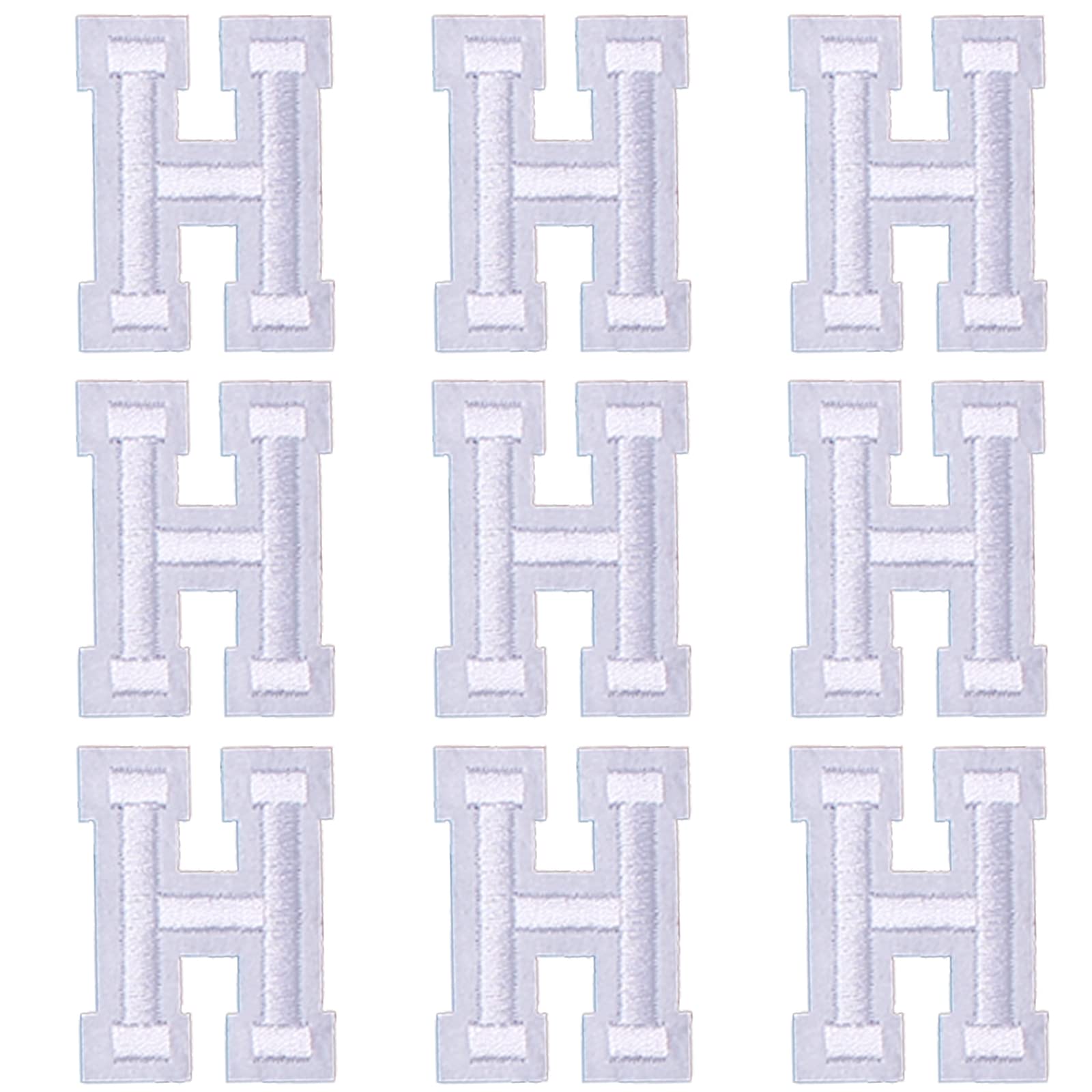 Amazon.com: GYGYL Iron on Letters Patches, 9Pcs of 2 Inch White Letter ...