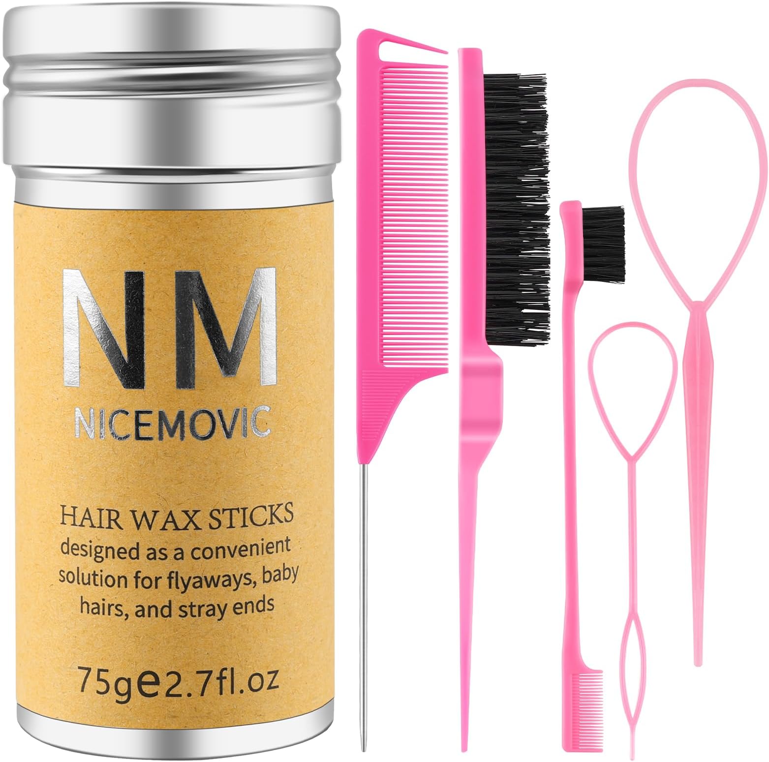 Amazon.com: Hair Wax Stick Set for Flyaways Hair Accessories for Women ...