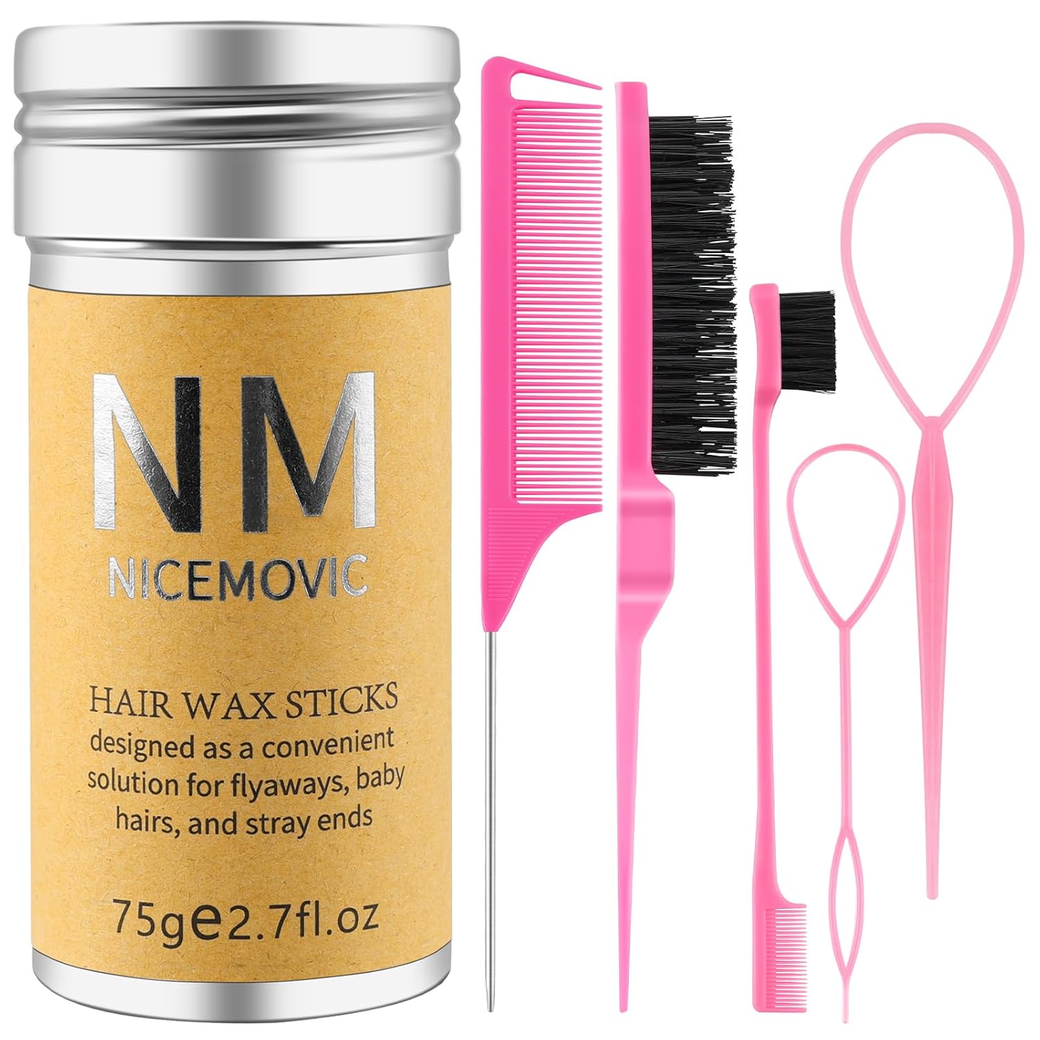 Amazon.com: Hair Wax Stick Set for Flyaways Hair Accessories for Women ...