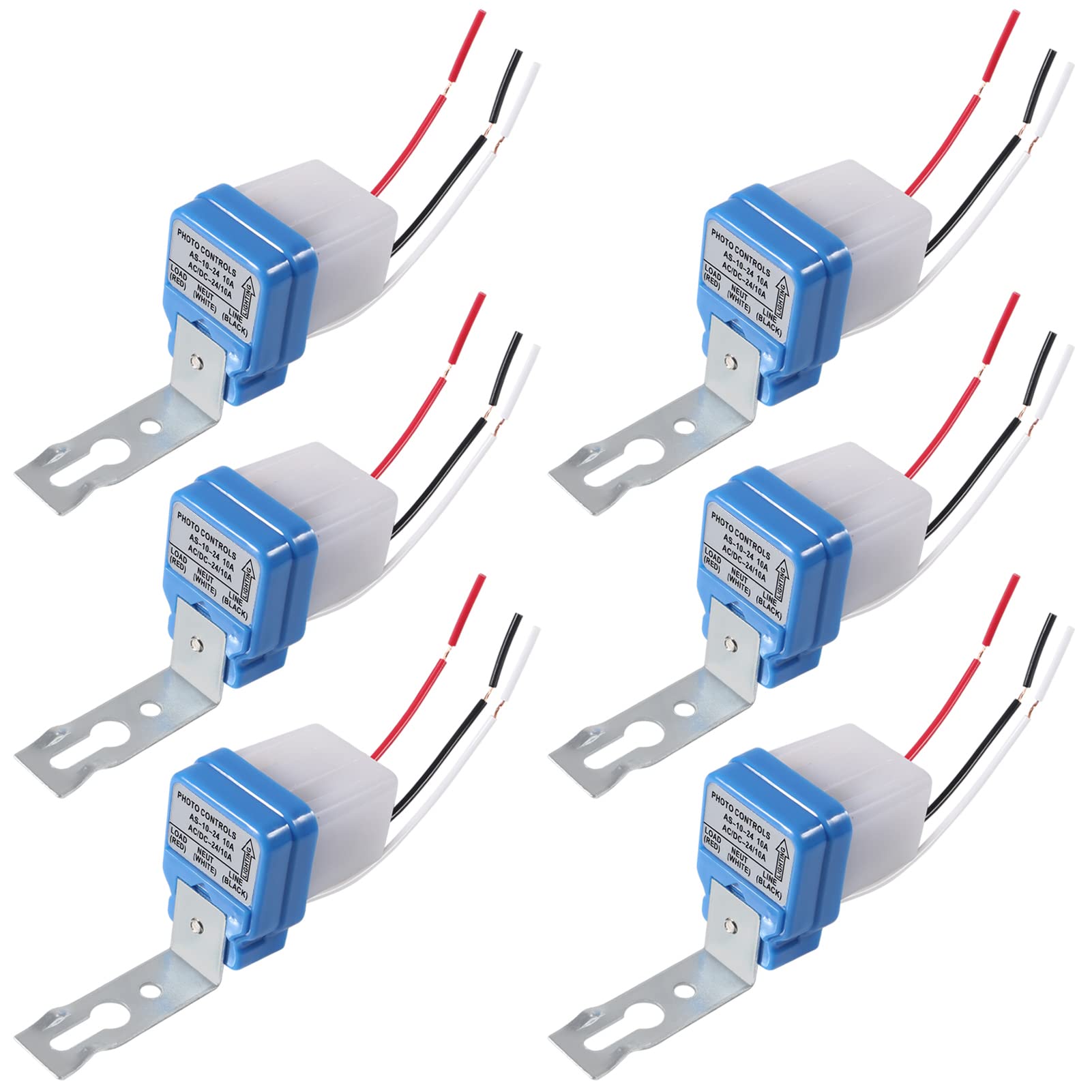Snapklik.com : 6Pcs 24V Photocell Switch 10A Auto On/Off Light Sensor ...